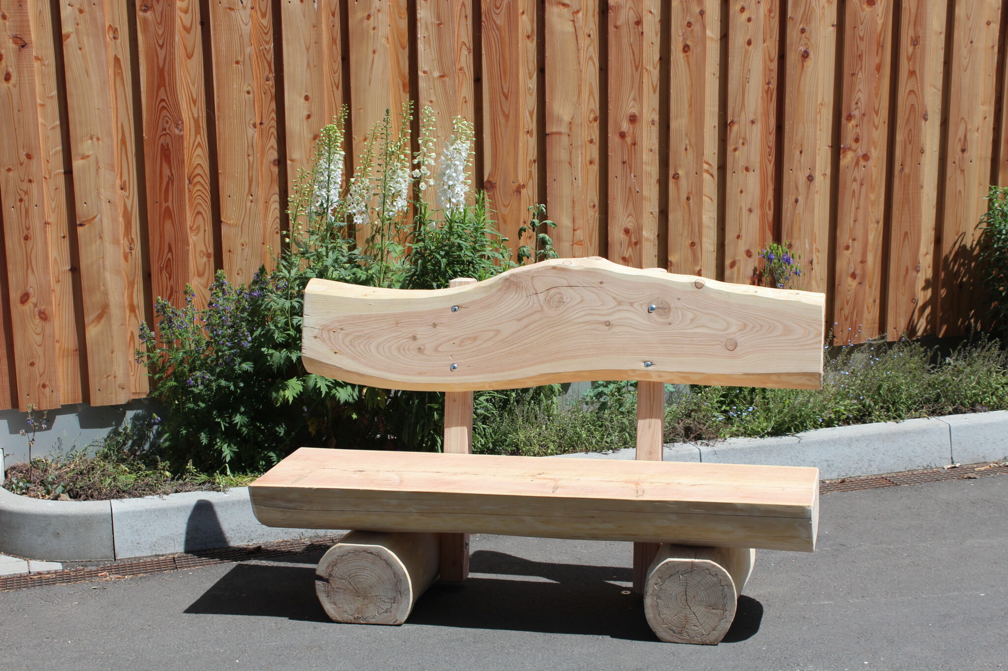 Gartenbank, rustikal heimische Lärche - Shop | Holz-Hohmann